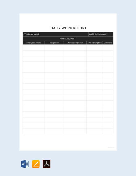 28+ Sample Daily Report Templates - Word, PDF, Apple Pages, Google Docs