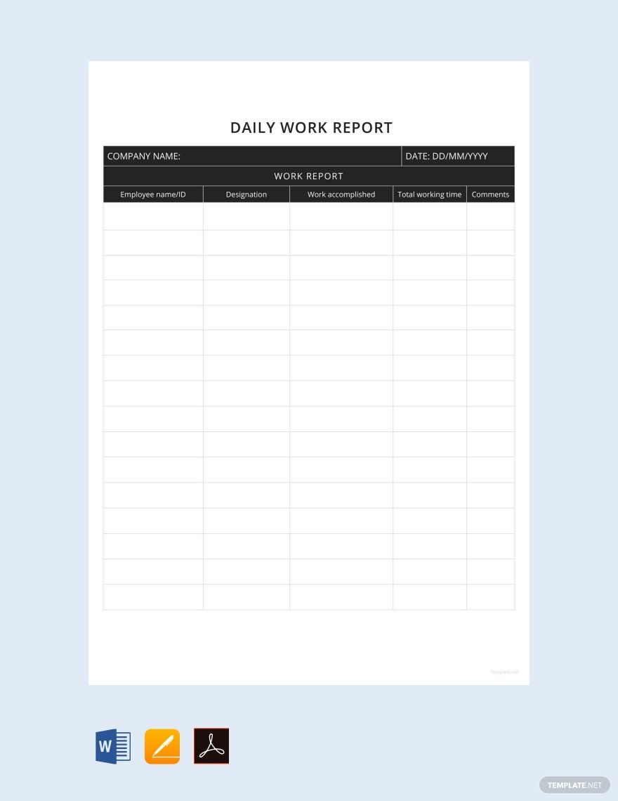 Sample Daily Call Report Template Google Docs Word Apple Pages PDF Template
