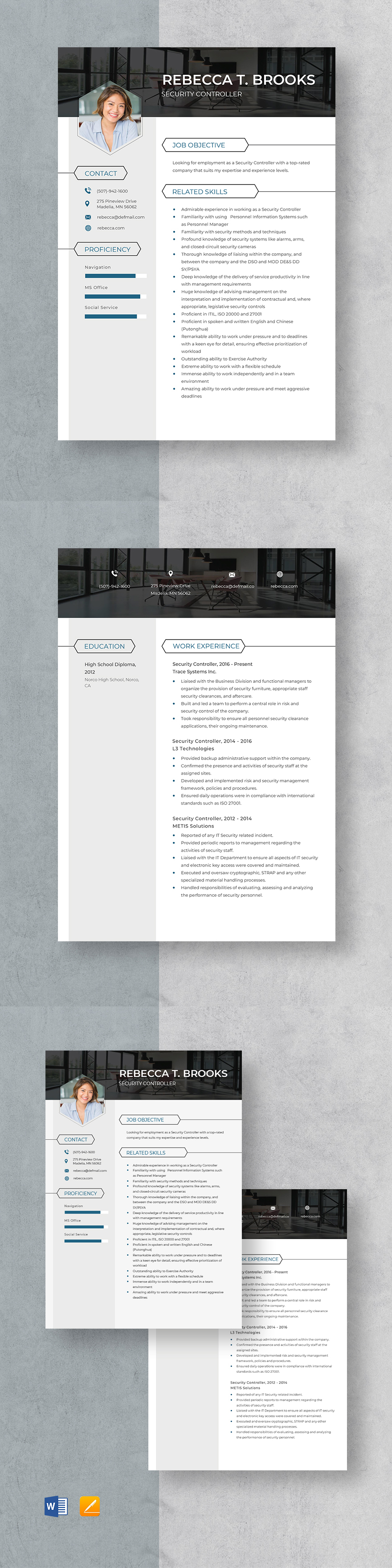 Automobile Production Controller Resume Template - InDesign, Word ...