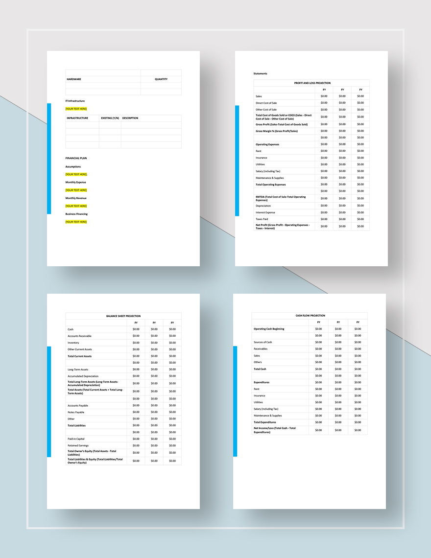 Blank Business Plan Template - Download in Word, Google Docs, Apple ...