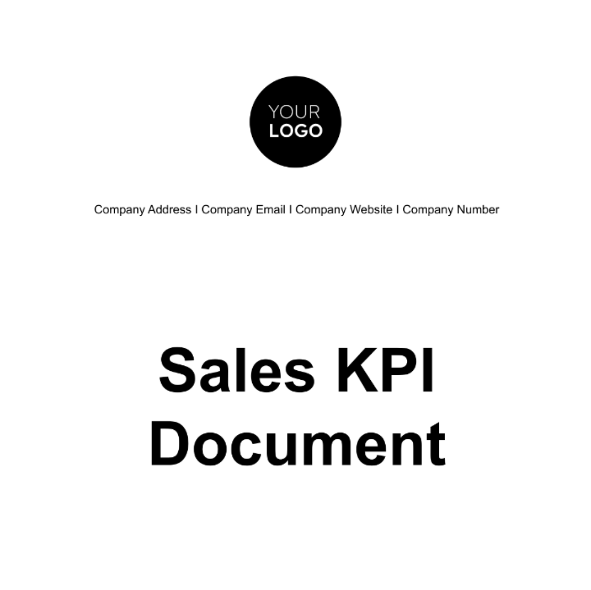 Sales KPI Document Template - Edit Online & Download Example | Template.net