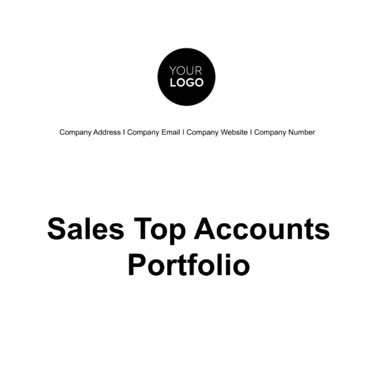 Sales Top Accounts Portfolio Template - Edit Online & Download Example ...