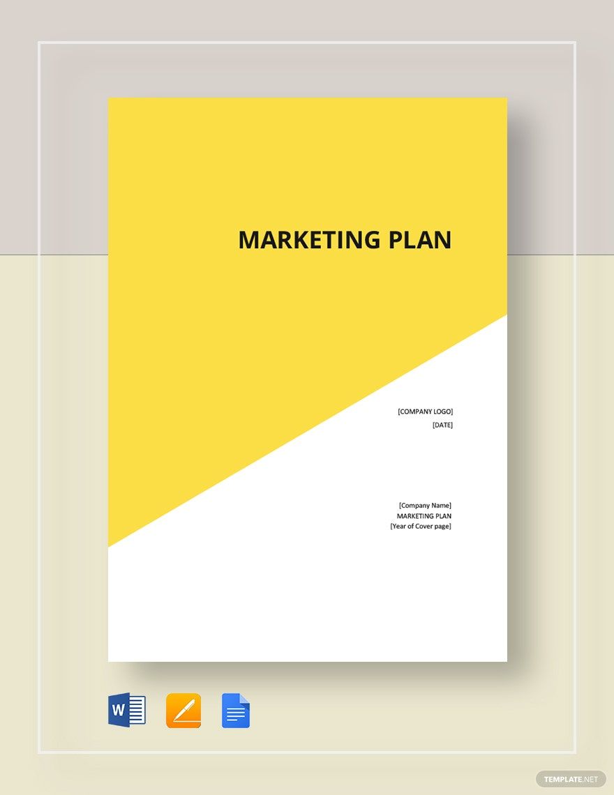 Cover Page Marketing Plan Template Download In Word Google Docs Apple Pages Template