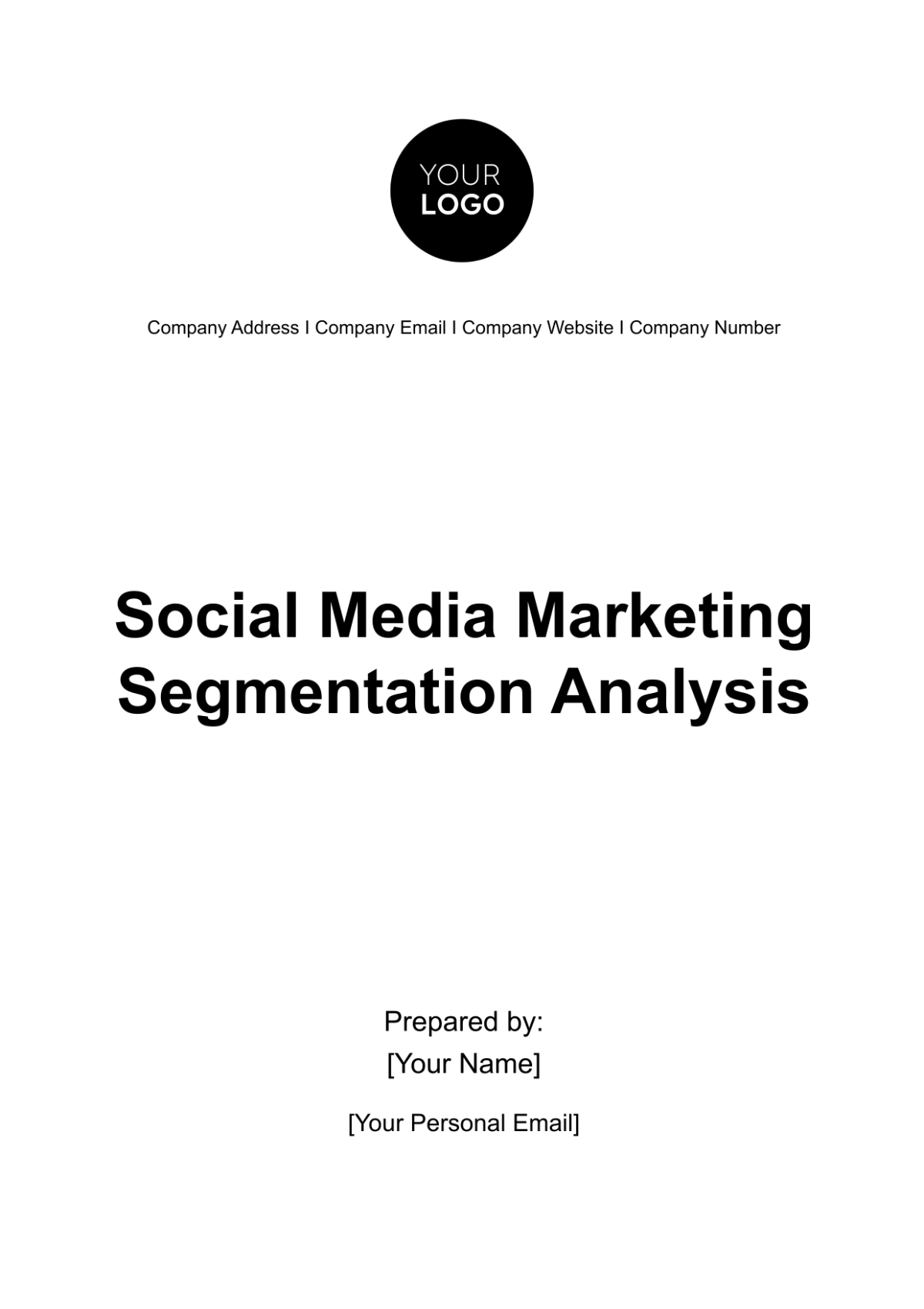 Social Media Marketing Segmentation Analysis Template Edit Online
