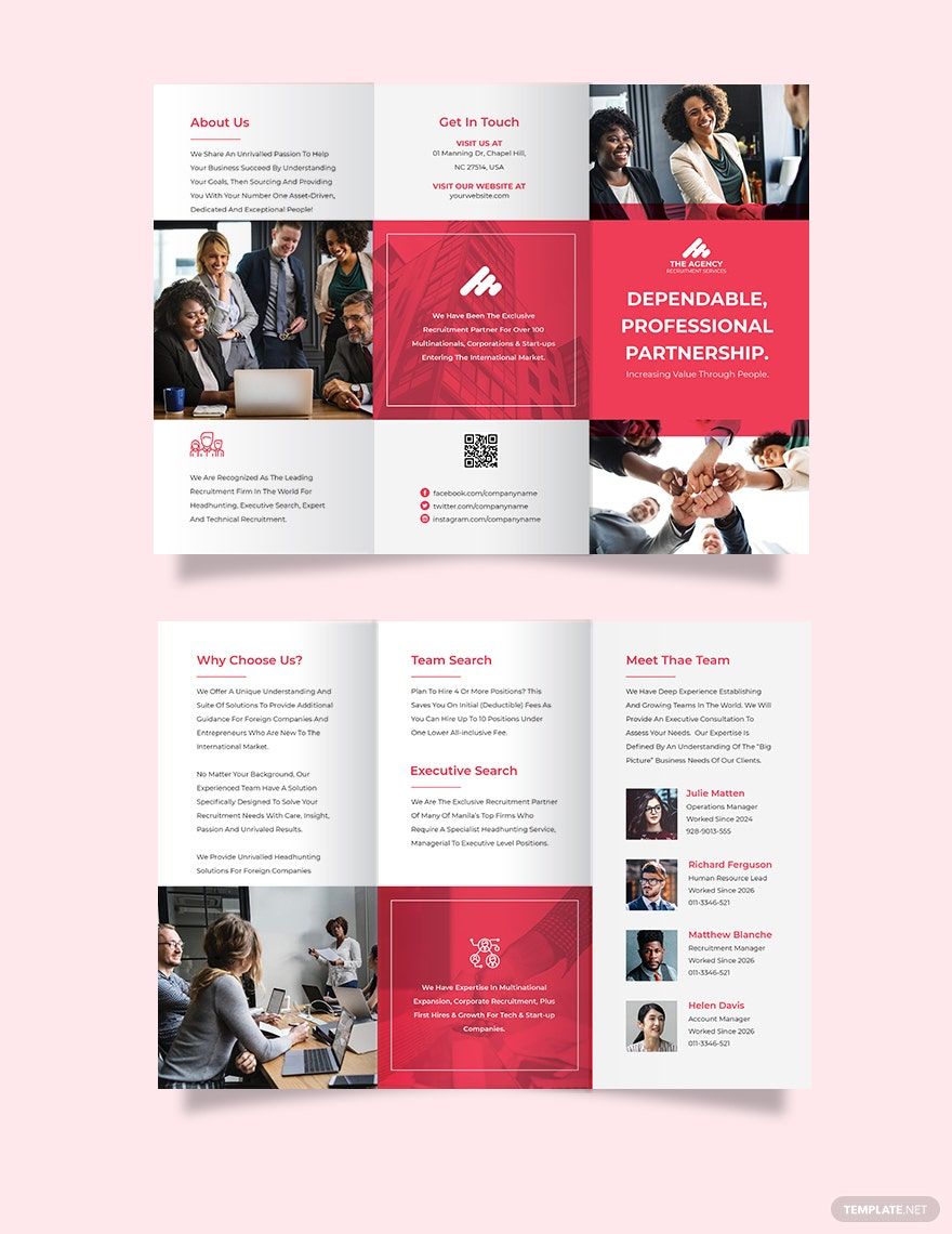 Fire Department Recruitment Bi Fold Brochure Template Google Docs 
