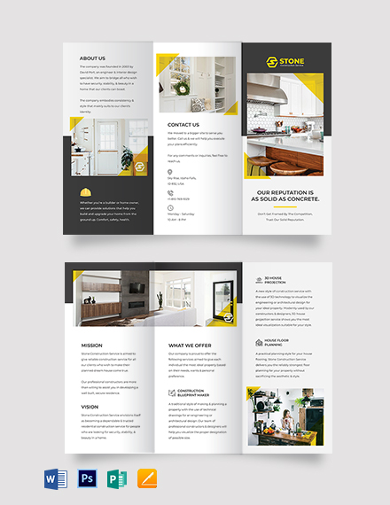 27+ FREE Construction Brochure Templates - PSD, PDF, AI, InDesign ...