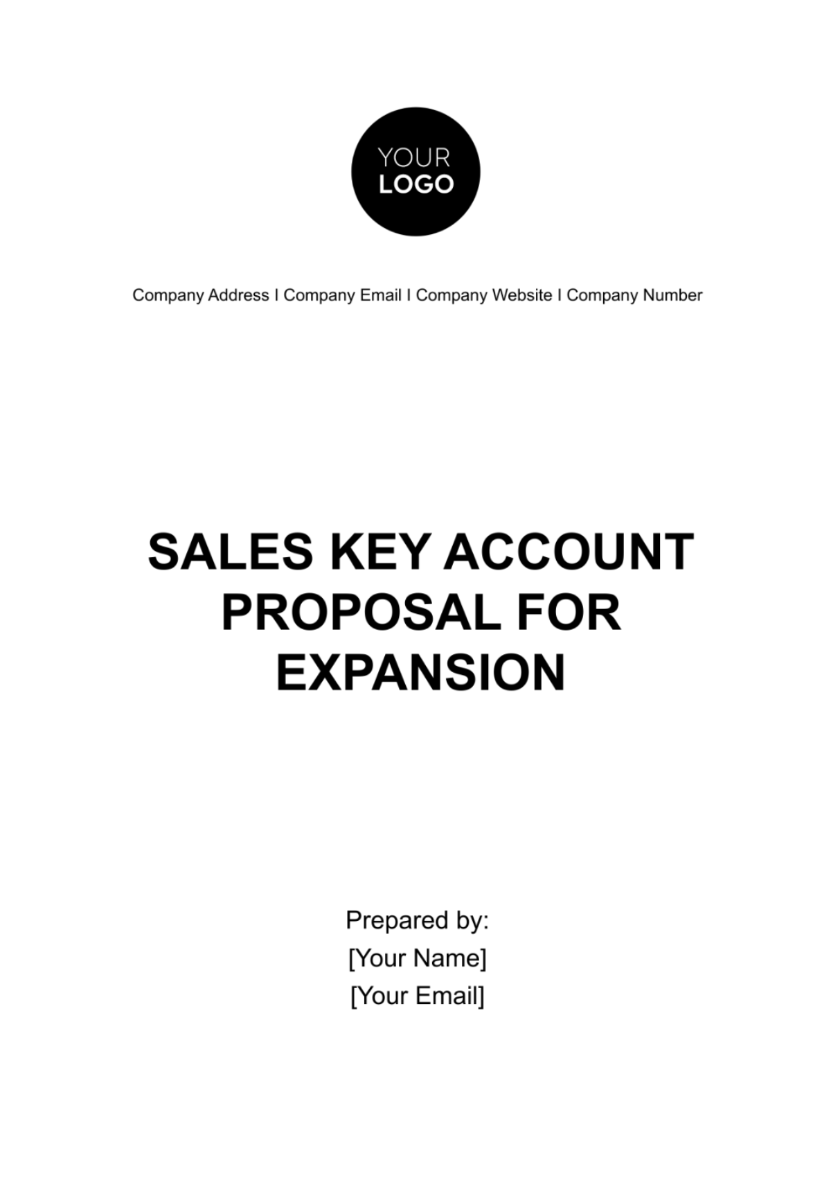 Sales Key Account Proposal for Expansion Template - Edit Online ...