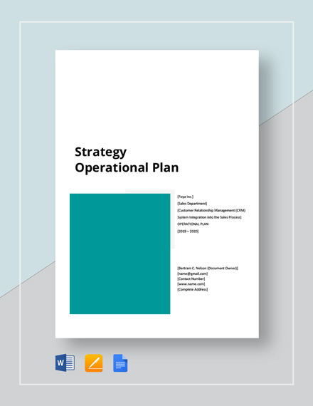 37+ Operational Plan Templates - Word, PDF, Google Docs