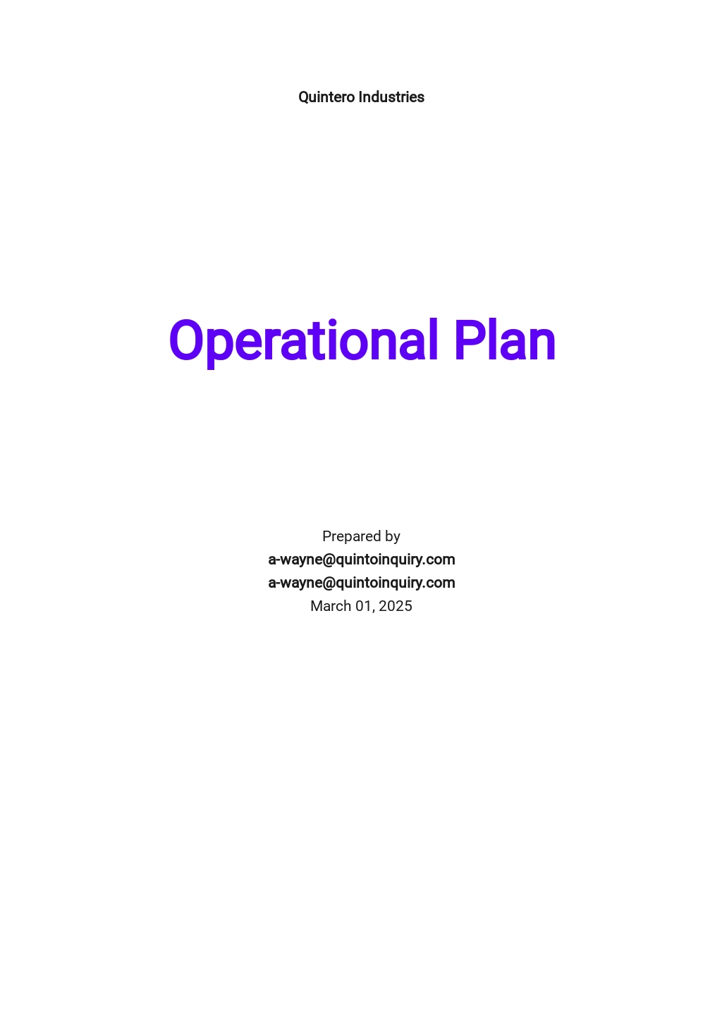 29+ FREE Operational Plan Templates [Edit & Download] | Template.net
