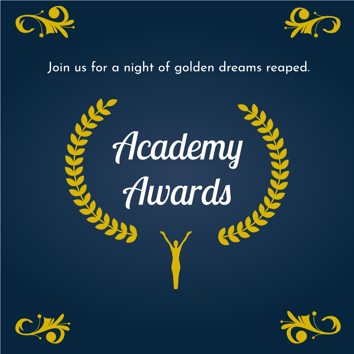 The Academy Awards Ad Banner Template - Edit Online & Download Example ...