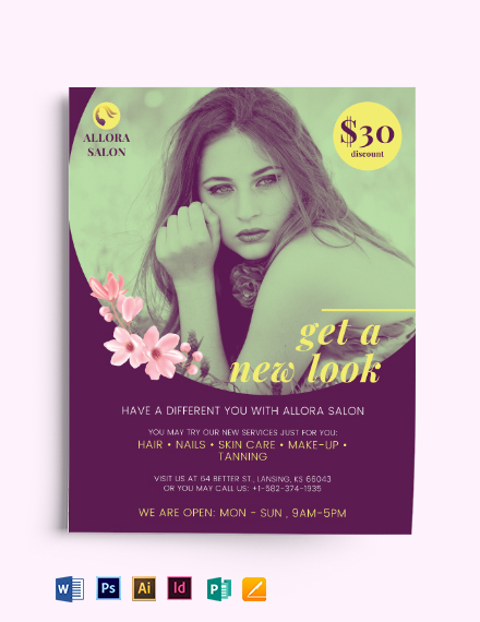 Fashion Salon Flyer Template - Download in Word, Google Docs ...