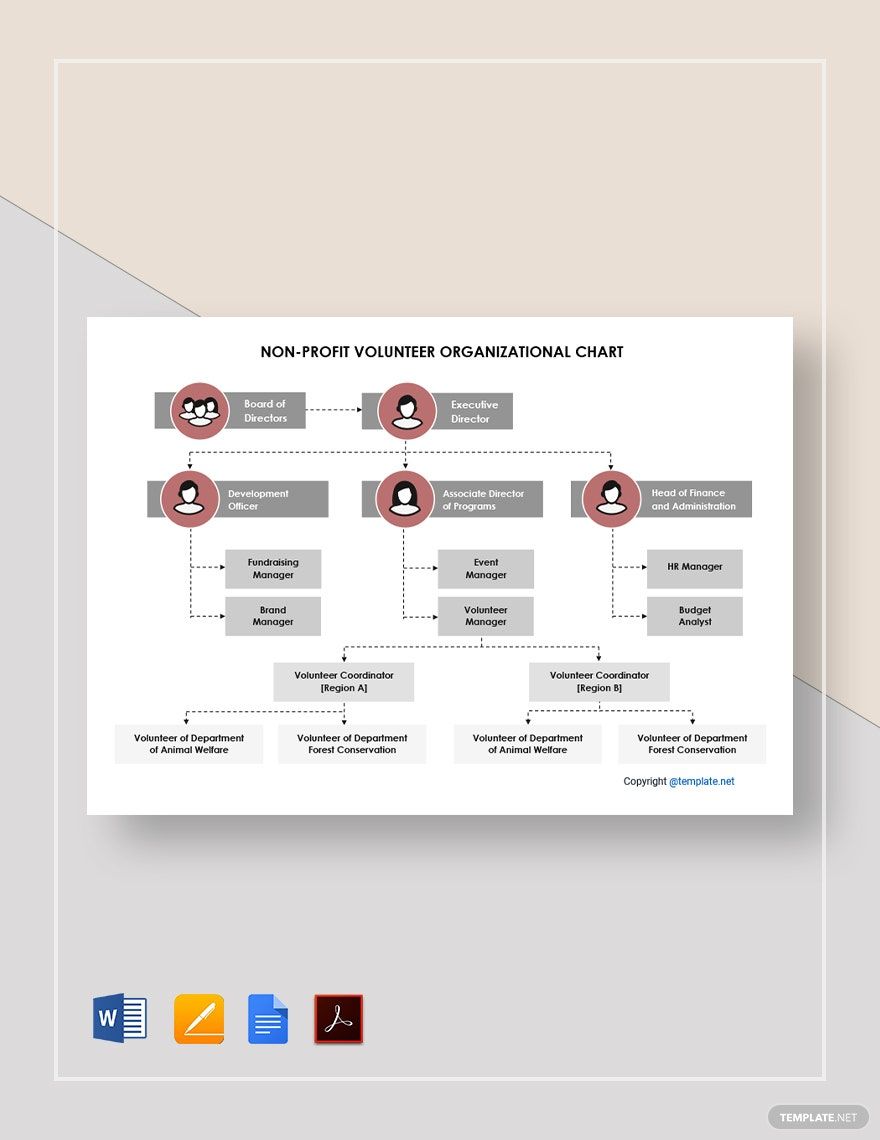 FREE Non Profit Organizational Chart Word Template Download 