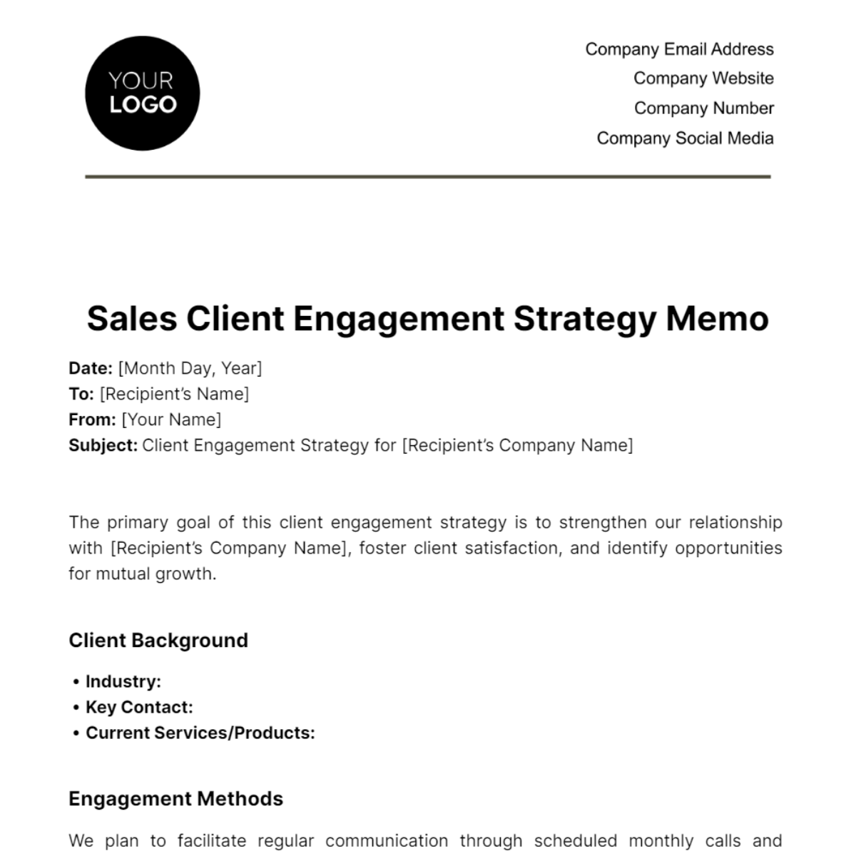 Sales Announcement Memo Template - Edit Online & Download Example ...