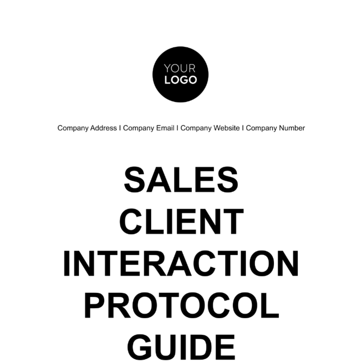 Sales Client Interaction Protocol Guide Template Edit Online