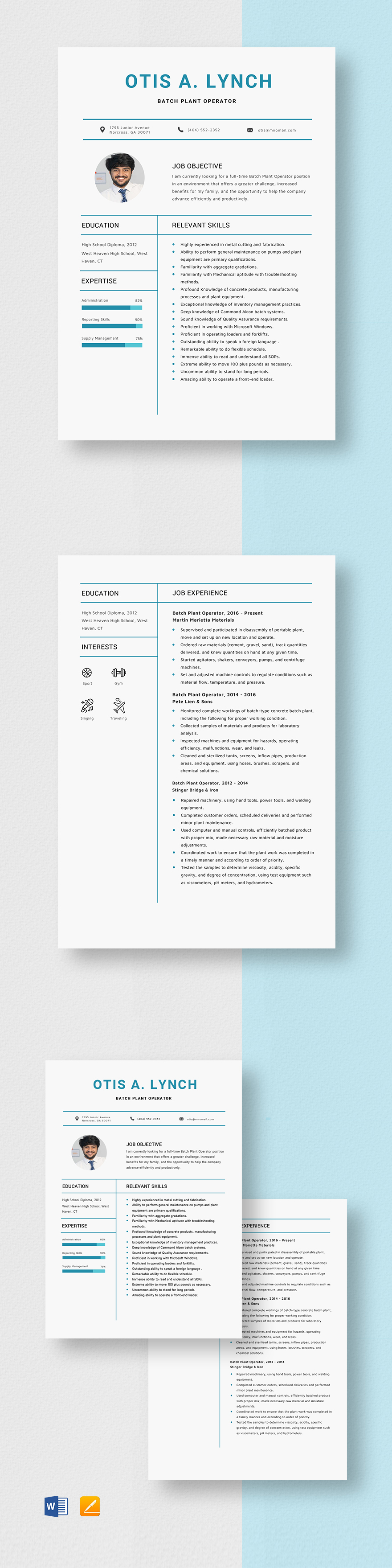 Gas Plant Operator Resume Template - Word, Apple Pages | Template.net