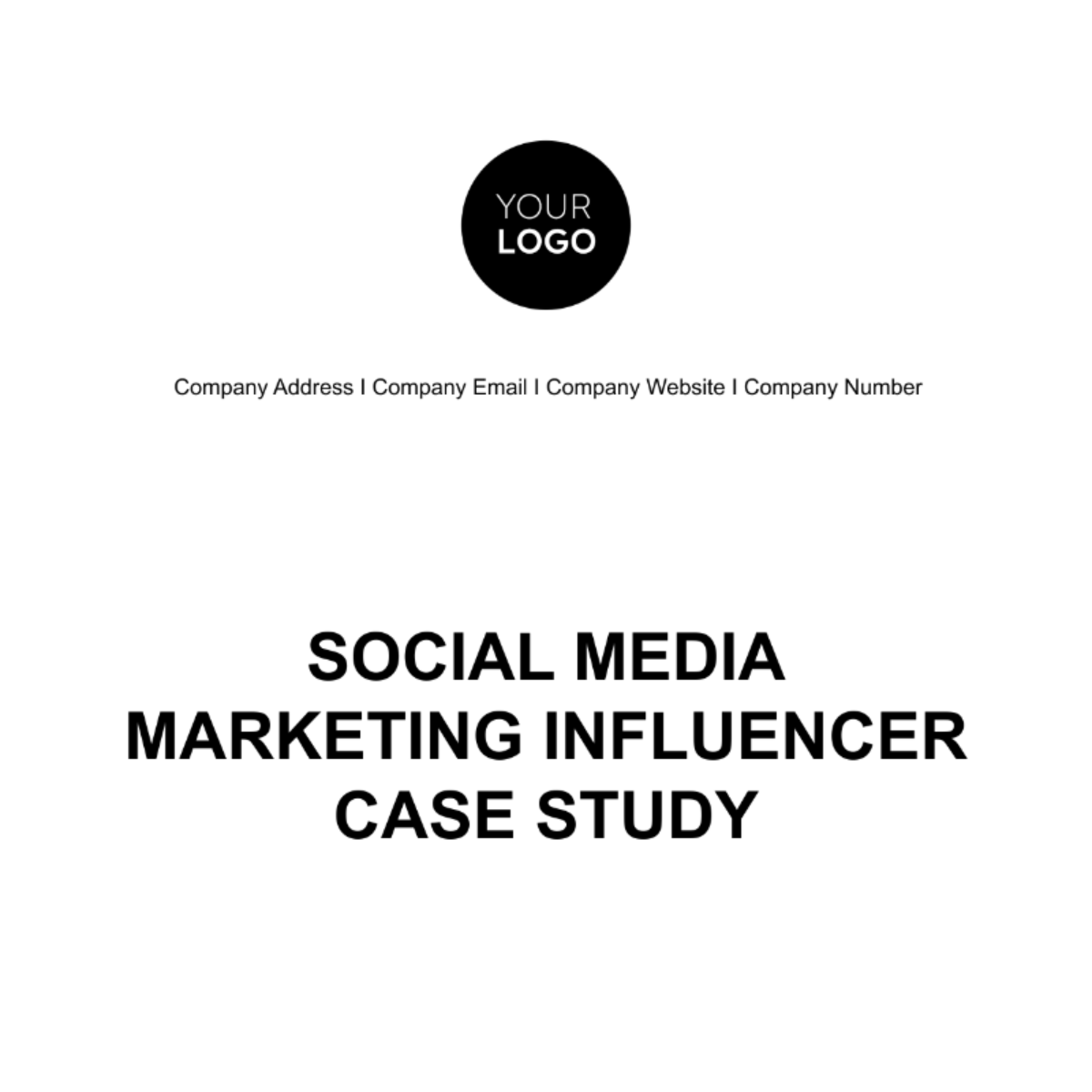 Social Media Marketing Influencer Case Study Template - Edit Online ...