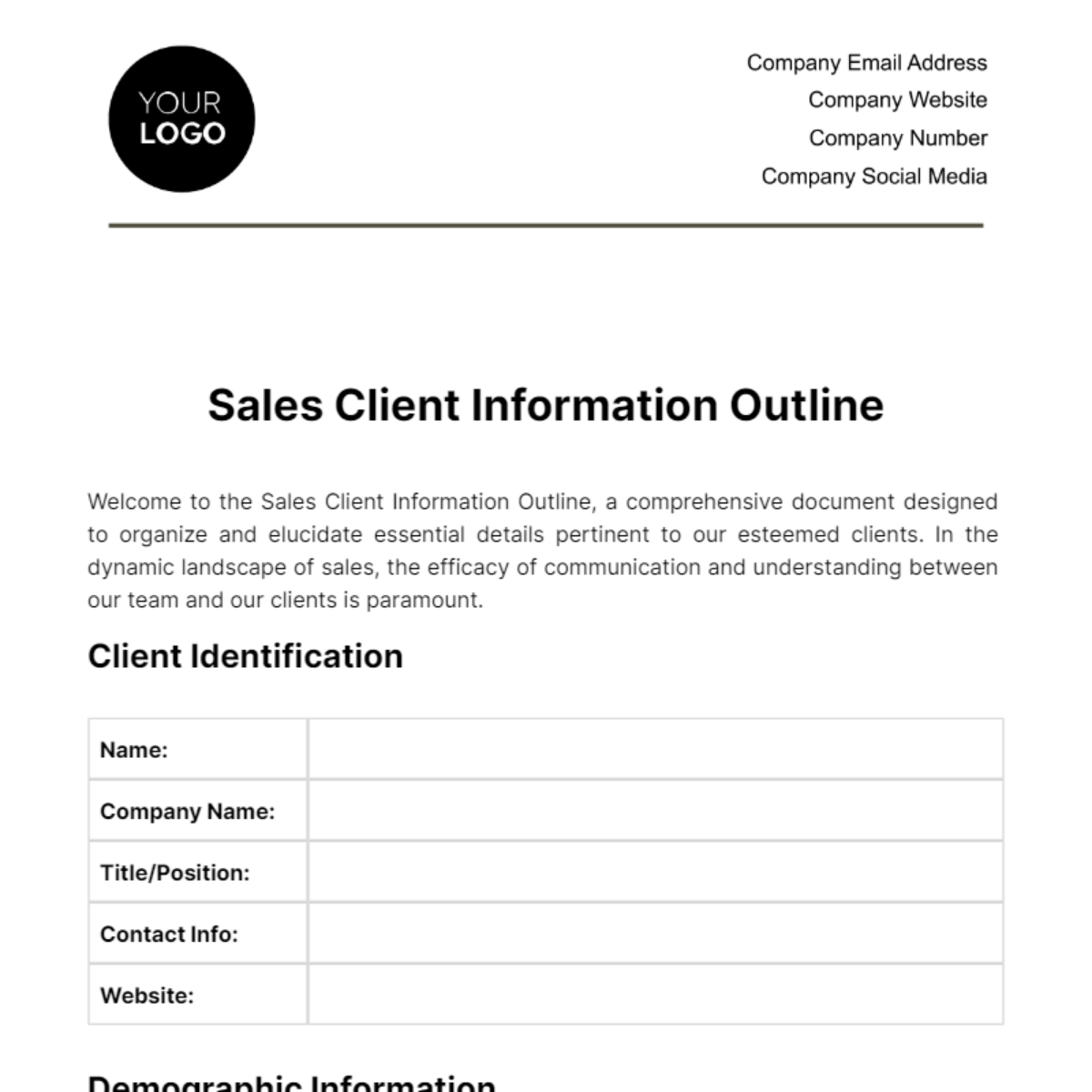 Outline Client 9+ Client List Templates - Free Samples, Examples Format ...