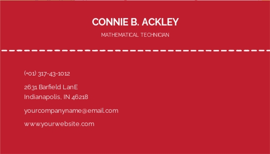 New Client Contact Card Template