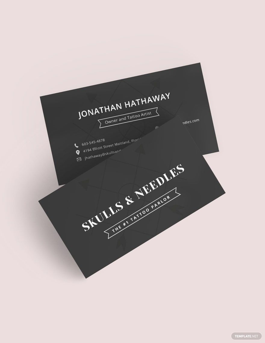 FREE Tattoo Business Card Word Template Download Template FREE Tattoo Business Card Word Template Download Template