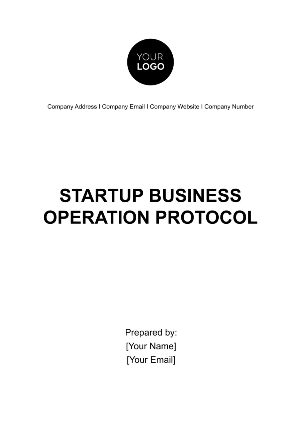 Startup Business Operation Protocol Template - Edit Online & Download ...