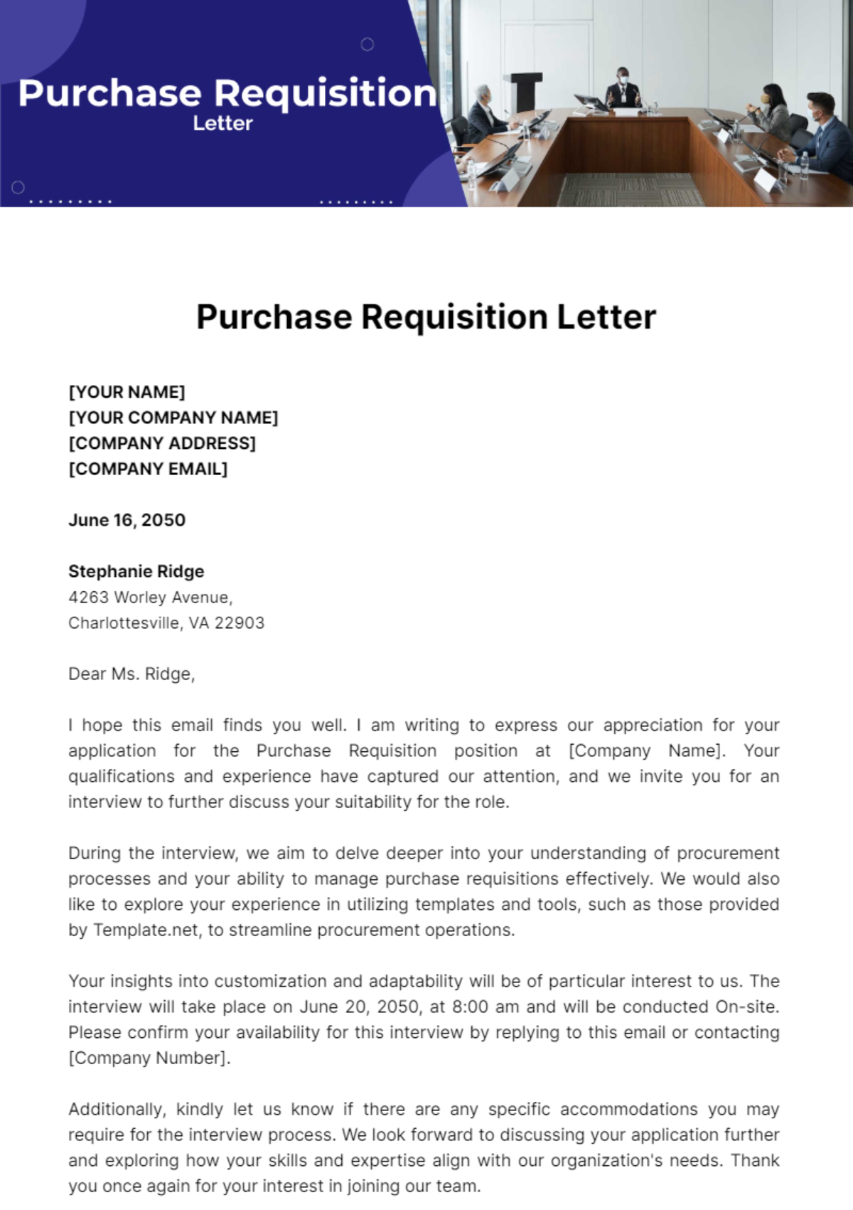 Purchase Requisition Letter Template - Edit Online & Download Example ... Purchase Requisition Letter Template - Edit Online & Download Example ...