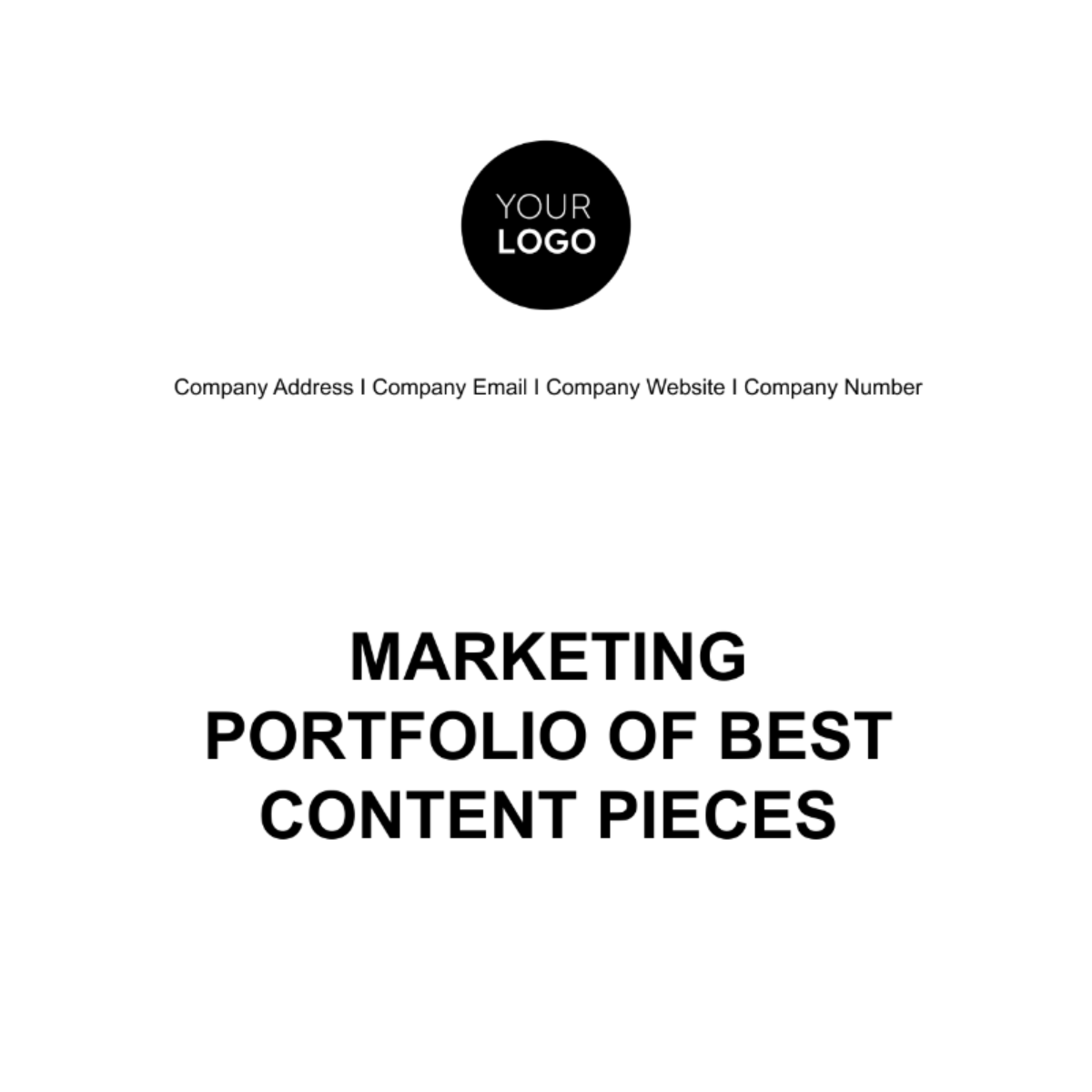 Marketing Portfolio of Best Content Pieces Template - Edit Online ...
