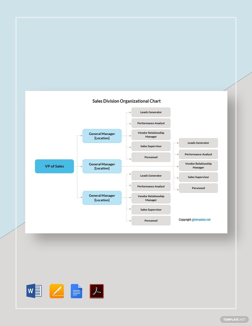FREE Sales Organizational Chart Word Template Download Template