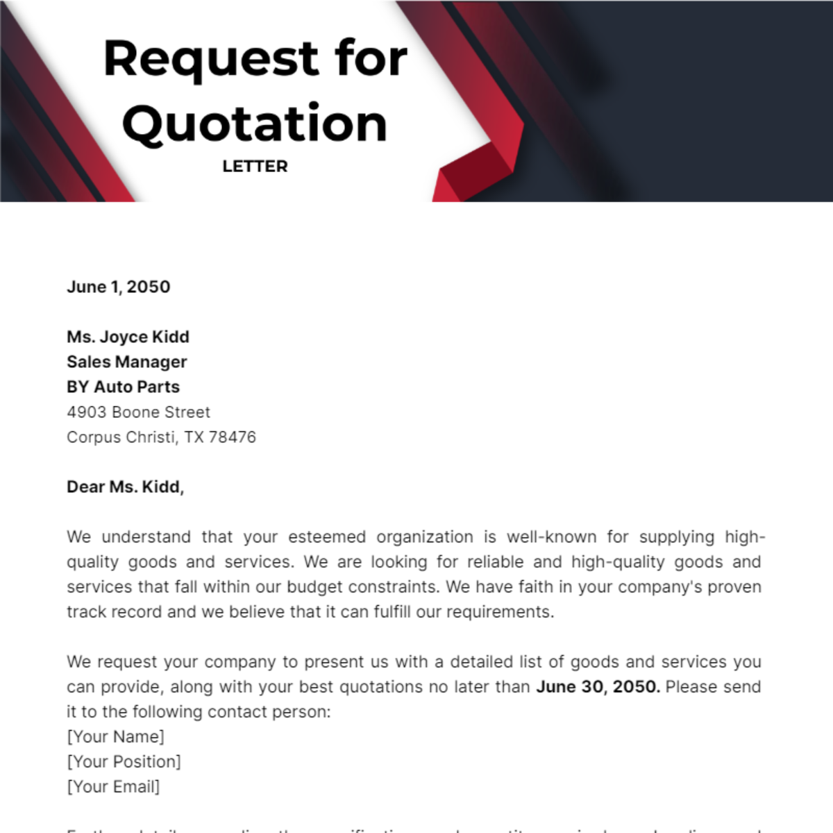 Request For Quotation Letter Template Edit Online Download Example Request For Quotation Letter Template Edit Online Download Example