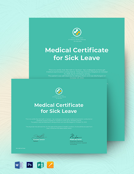 52+ Medical Certificate Templates - PDF, Docs, Word