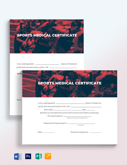 52+ Medical Certificate Templates - PDF, Docs, Word