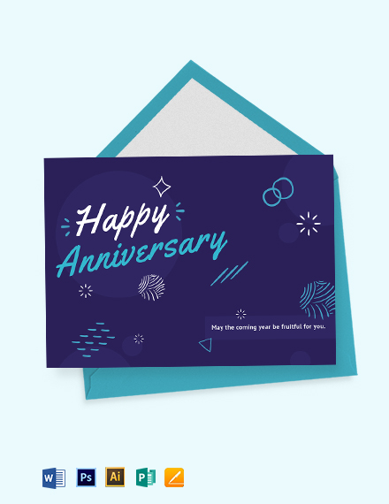 FREE Anniversary Card Templates Microsoft Word DOC Template