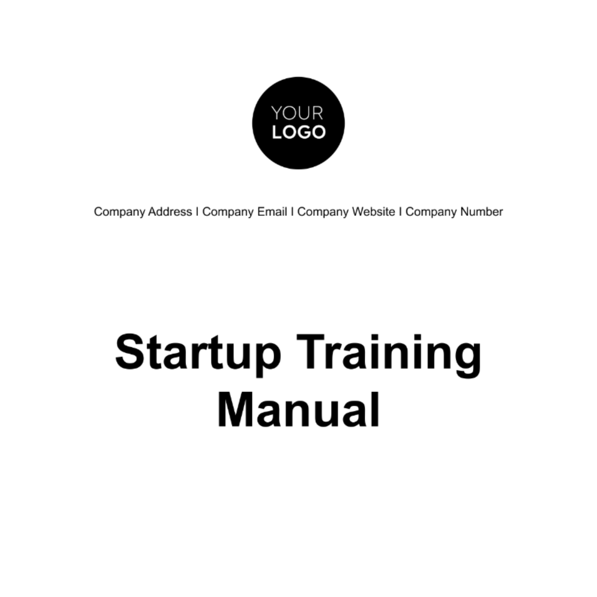 Startup Training Manual Template - Edit Online & Download Example | Template.net
