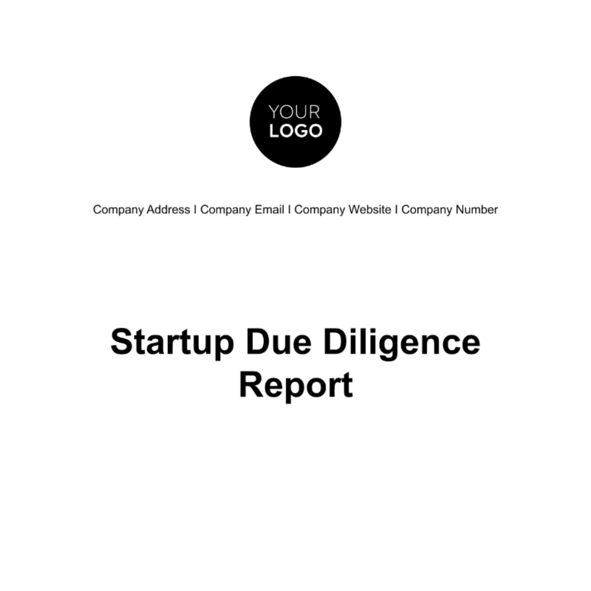 Startup Due Diligence Report Template Edit Online And Download Example