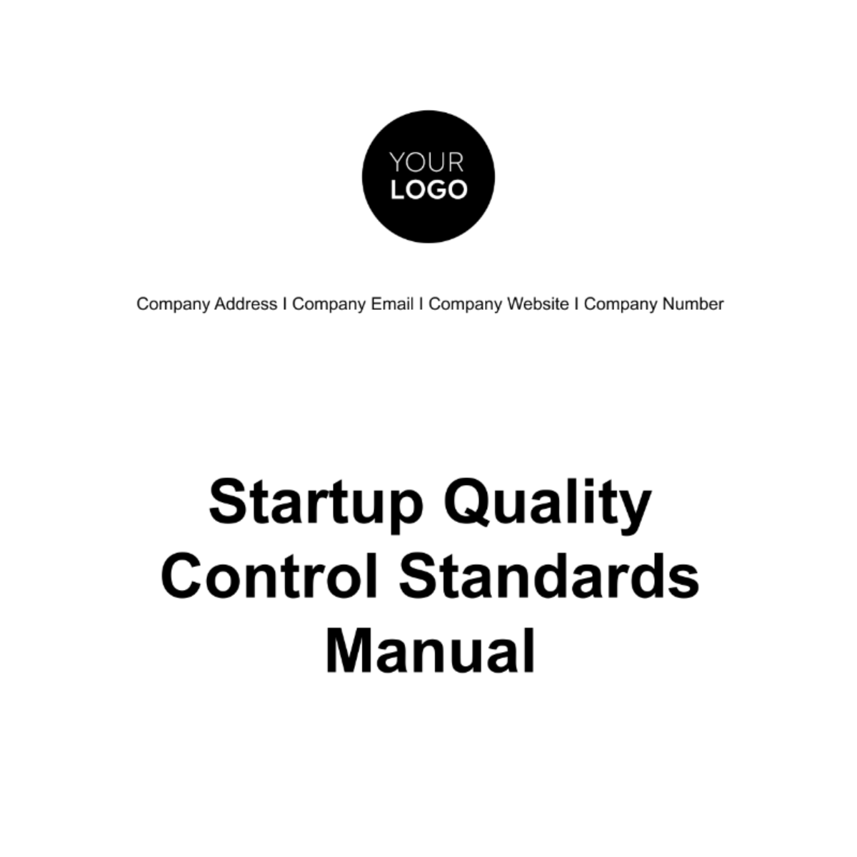 Startup Quality Control Standards Manual Template - Edit Online ...