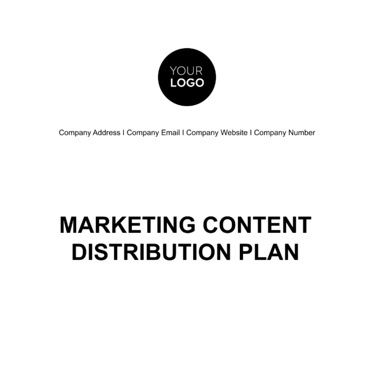 Marketing Content Distribution Plan Template - Edit Online & Download ...