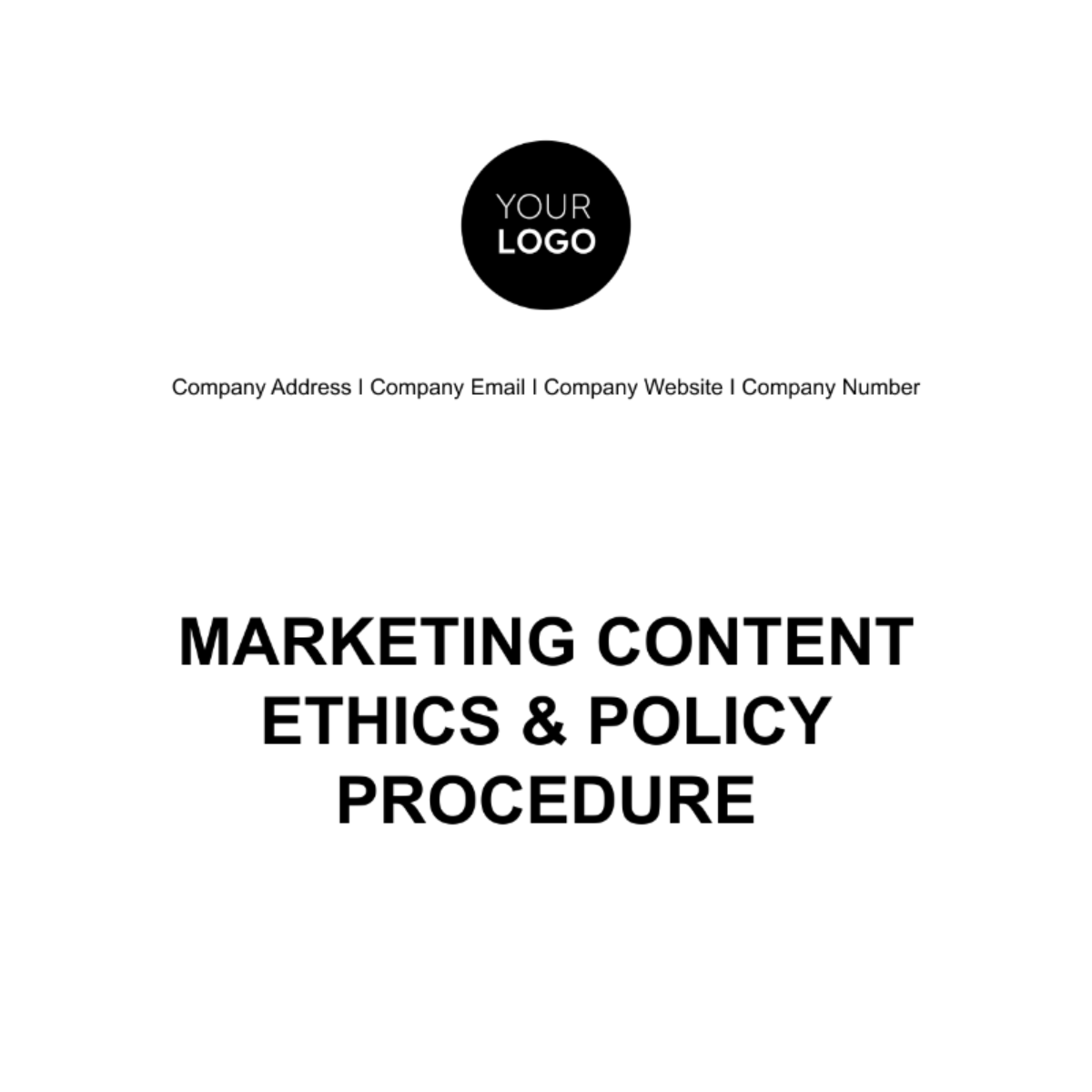 Marketing Content Ethics & Policy Procedure Template - Edit Online ...