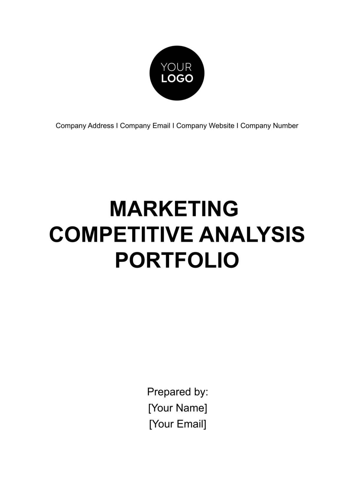 Marketing Competitive Analysis Portfolio Template - Edit Online ...