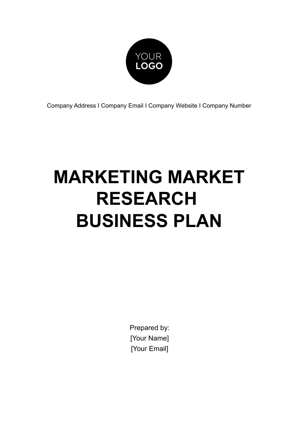 Marketing Market Research Business Plan Template - Edit Online ...