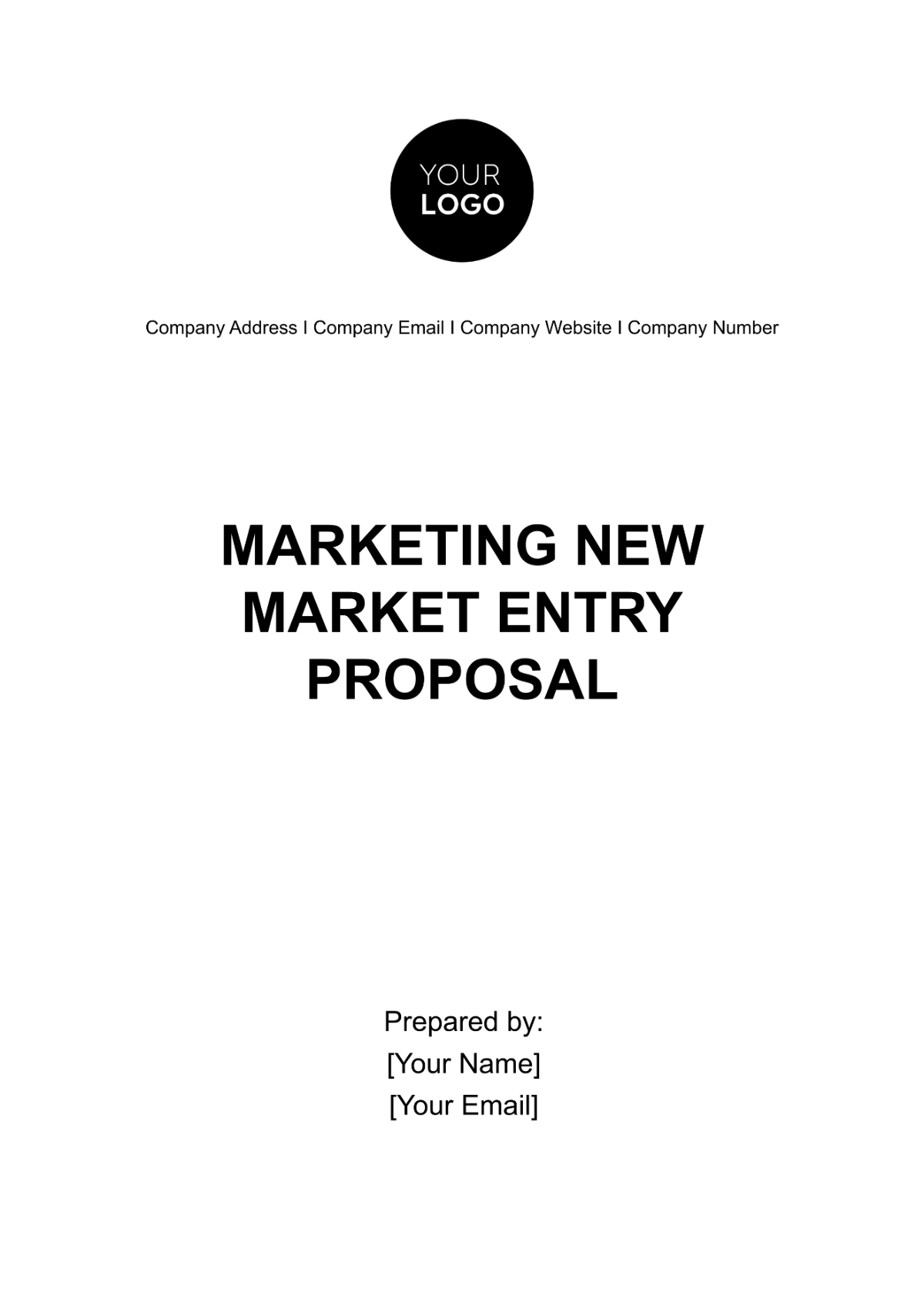 Marketing New Market Entry Proposal Template - Edit Online & Download ...
