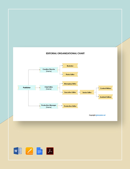 Content/Editorial Newspaper Organizational Chart Template - PDF | Word ...