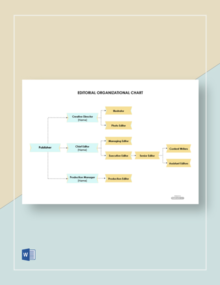 Free Editorial Organizational Chart Template - Word | Template.net