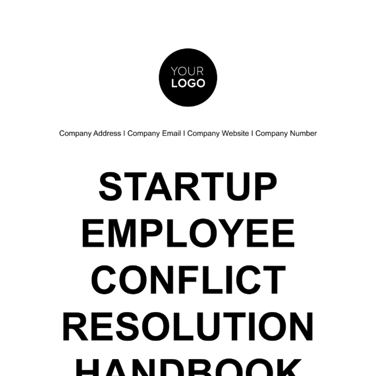 Startup Employee Conflict Resolution Handbook Template - Edit Online ...