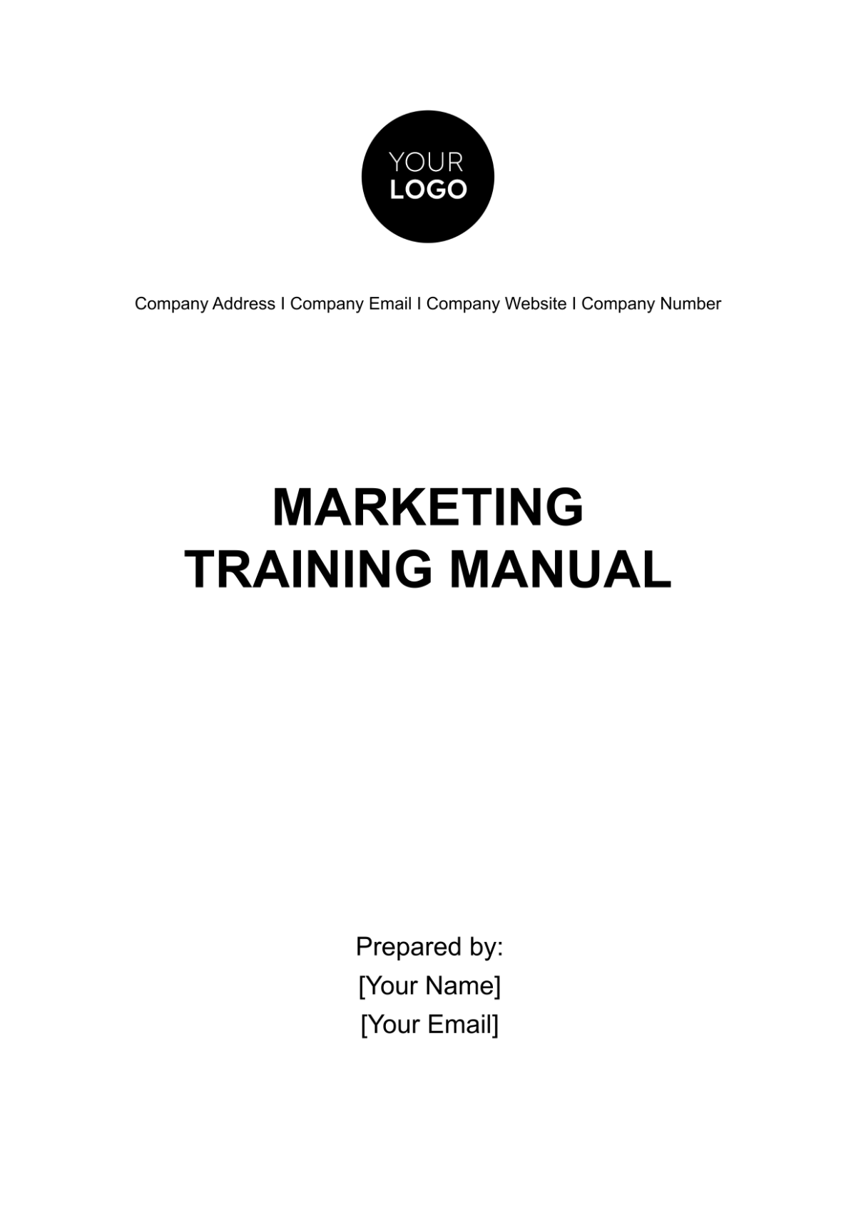 Marketing Training Manual Template - Edit Online & Download Example ...