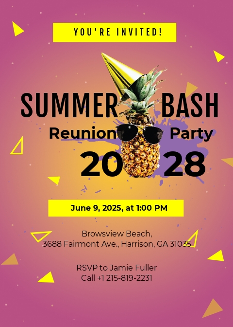 Summer Reunion Invitation Template