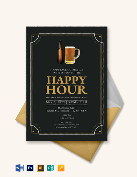 Download 14 Happy Hour Invitation Templates Word DOC PSD 