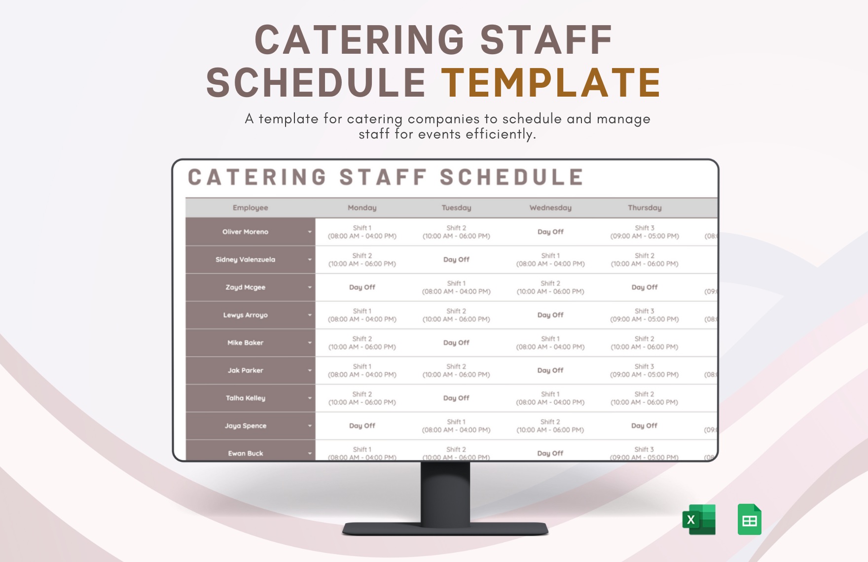 Free Editable Catering Templates In Excel To Download