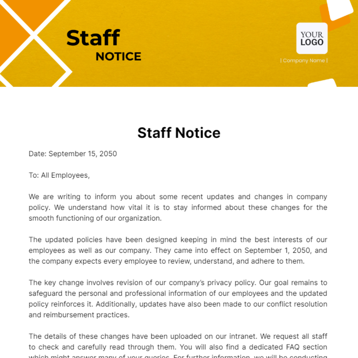 Page 9 FREE Notice Templates Examples Edit Online Download