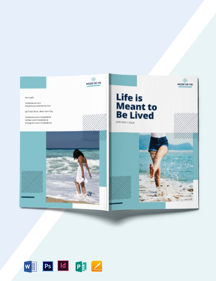 Free Clean Lifestyle Magazine Template - InDesign, Word, PDF | Template.net