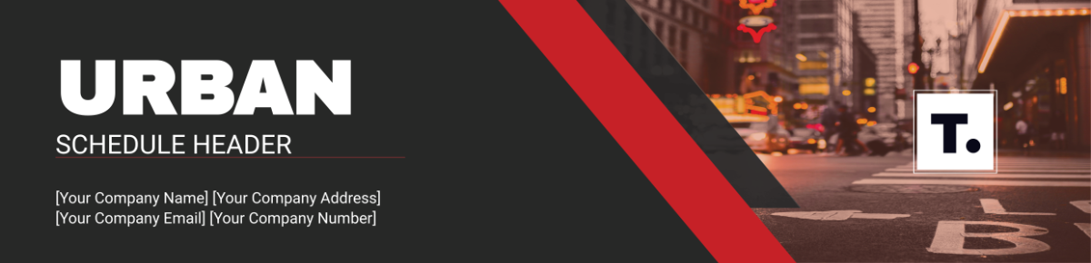 Urban Schedule Header Template - Edit Online & Download Example ...