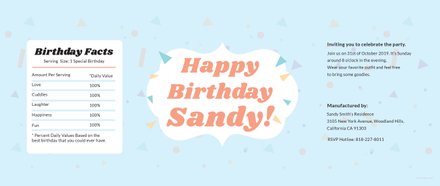 Free Birthday Address Label Template in Adobe Photoshop, Illustrator ...